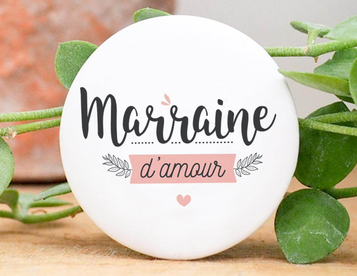 Badge - marraine d'amour, cadeau marraine – Manahia